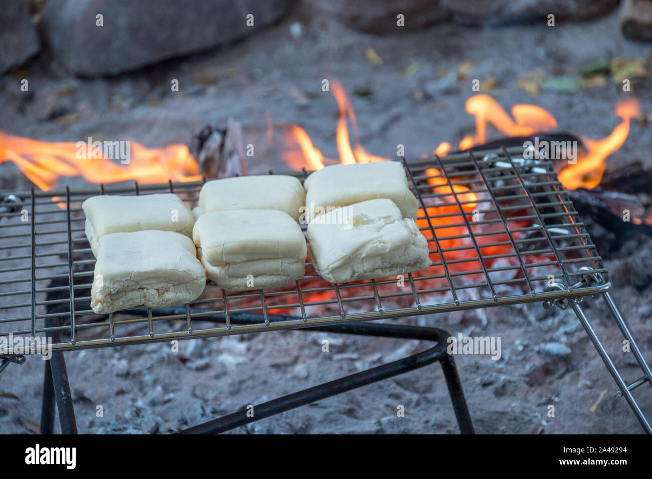 Traditional South African braai broodjies toasted sandwiches are ...