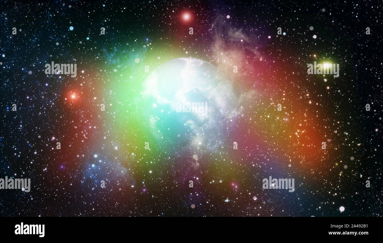 Colorful Starry Night Sky Outer Space background, Starry outer space ...