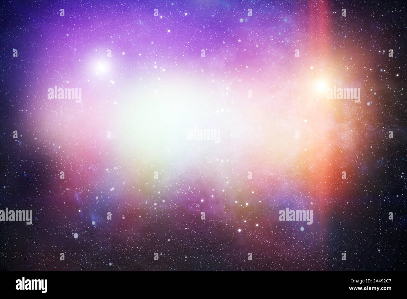 Panoramic looking into deep space. Dark night sky full of stars. The ...