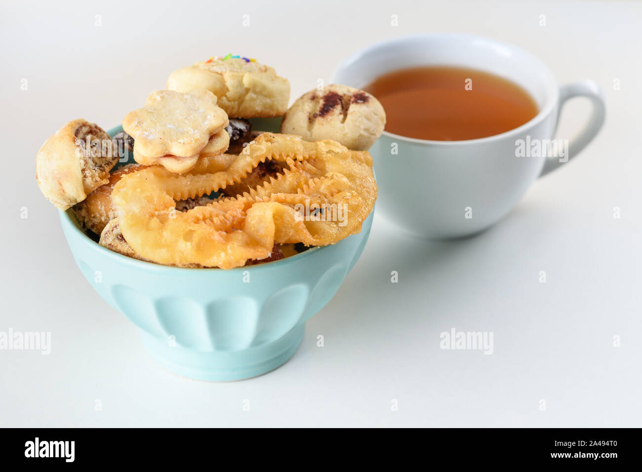 Break the fast for Yom Kippur with mini diverse cookies and cup of tea ...