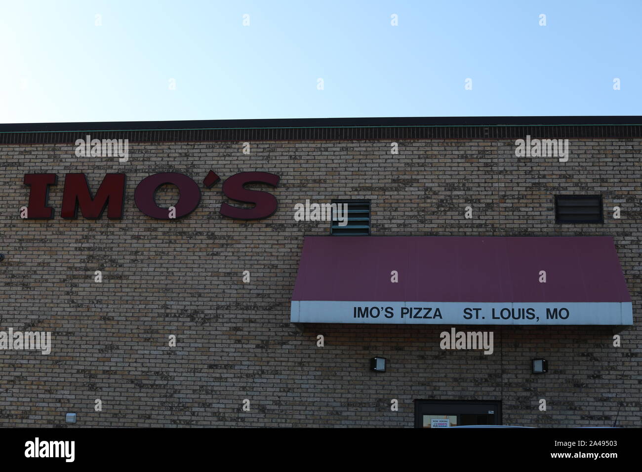 St. Louis, Missouri / USA - October 12, 2019: IMO's Pizza logo on a ...
