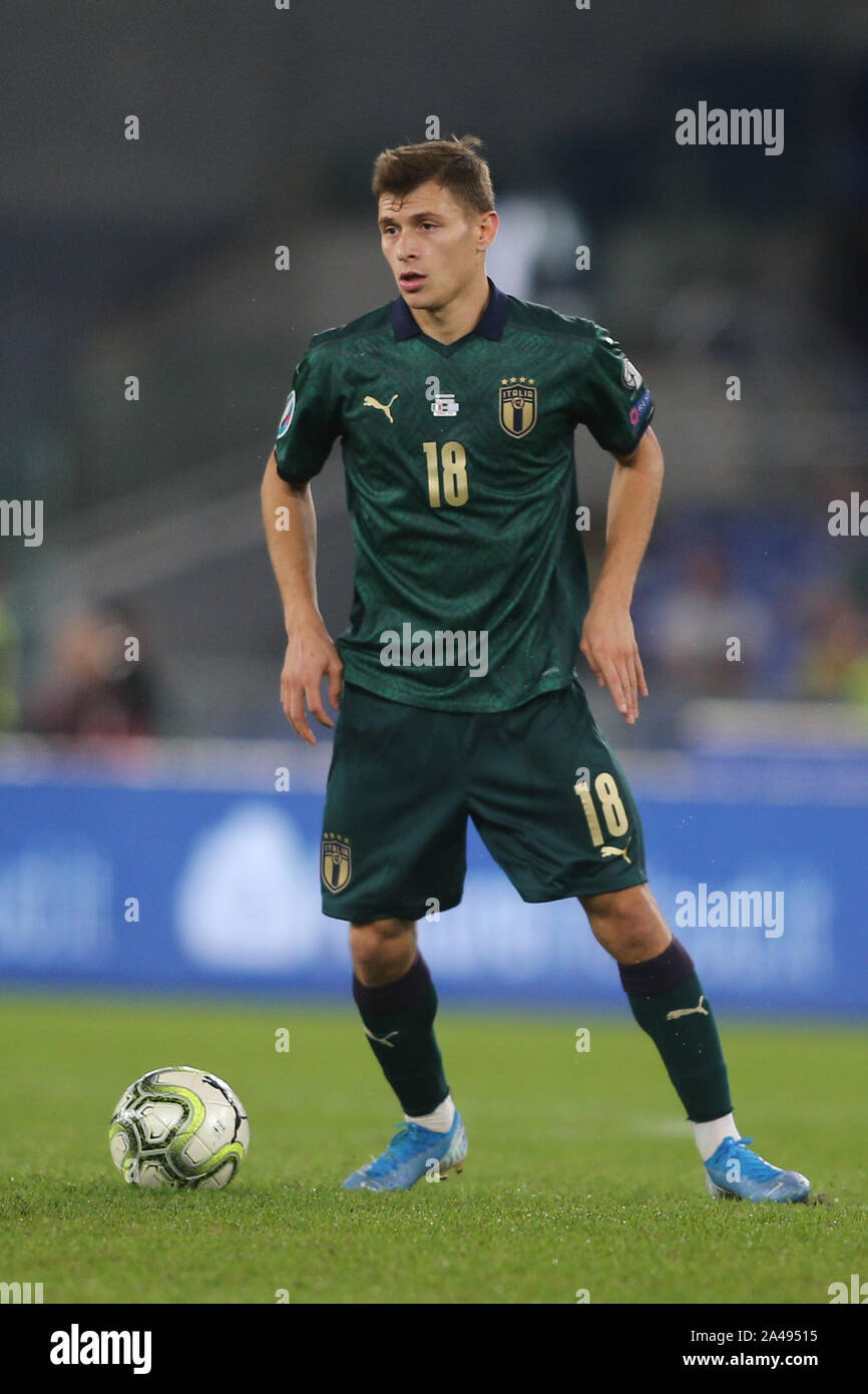 Rome, Italy. 12th Oct, 2019. ROME, ITALY - 12 OCTOBER 2019:N.Barella ...