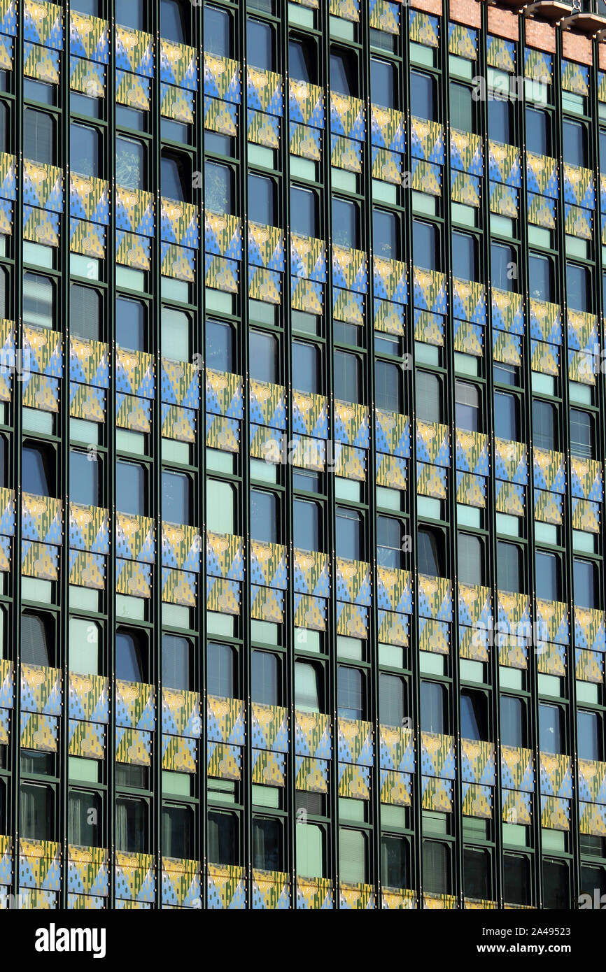 building facade wall and windows detail architecture Vienna Austria ...