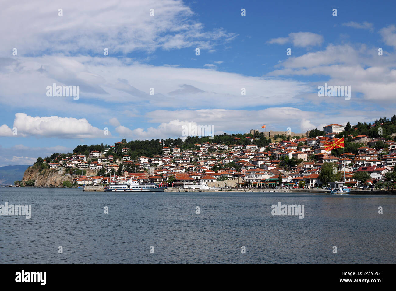 Ohrid town and Lake Ohrid North Macedonia Stock Photo - Alamy