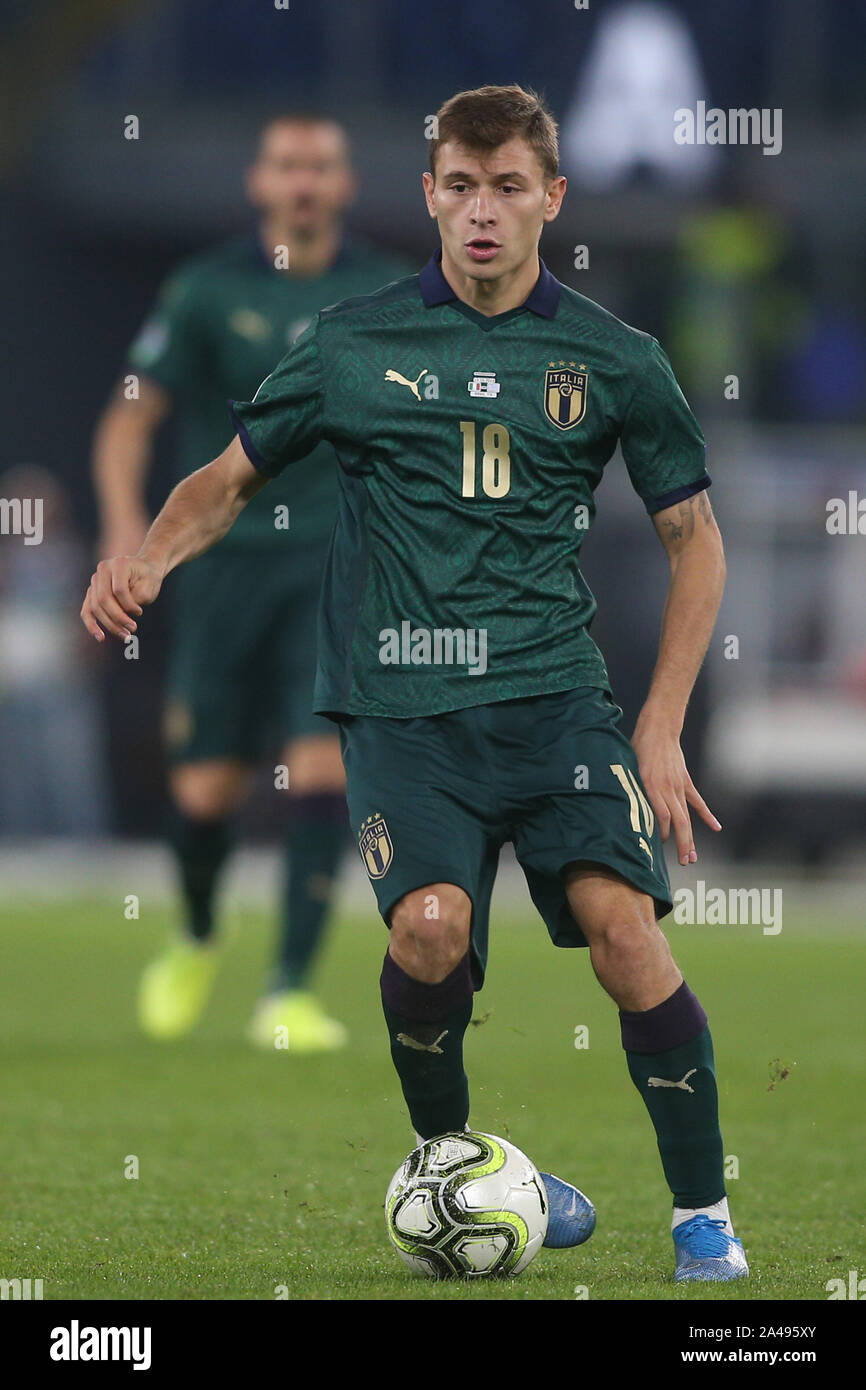 Rome, Italy. 12th Oct, 2019. ROME, ITALY - 12 OCTOBER 2019:N.Barella ...
