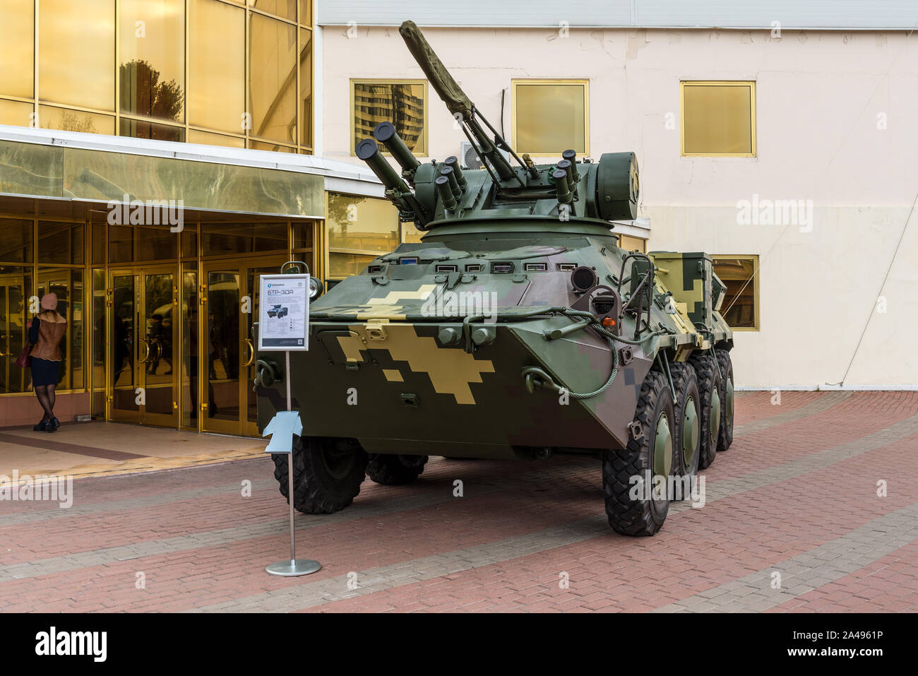 Kyiv, Ukraine – October 9, 2019: Military equipment (Eight-wheel drive ...