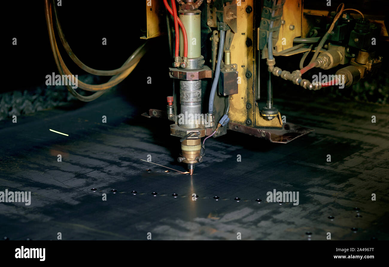 Metal sheet on cnc laser hi-res stock photography and images - Alamy