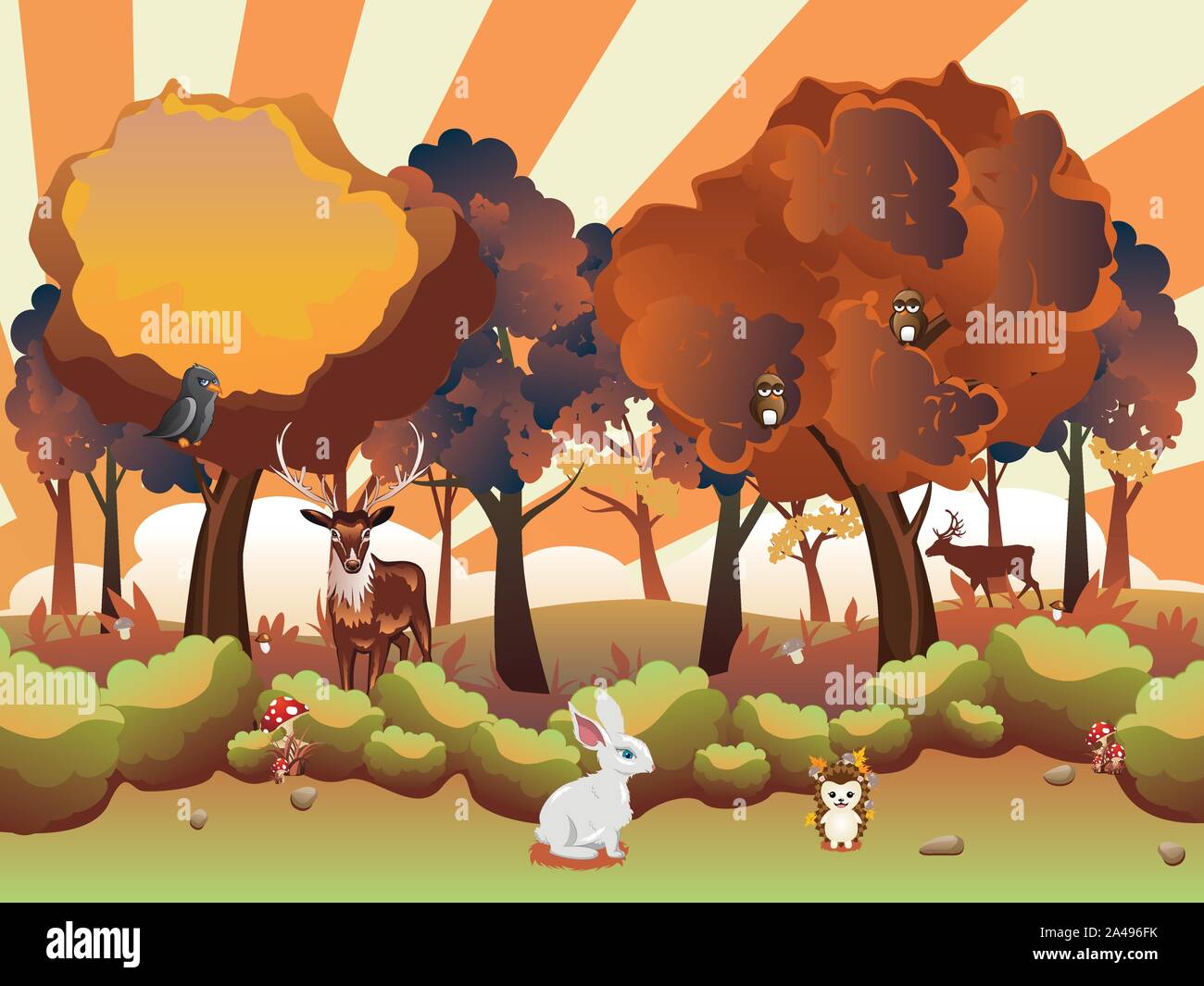 Misty rabbit Stock Vector Images - Alamy