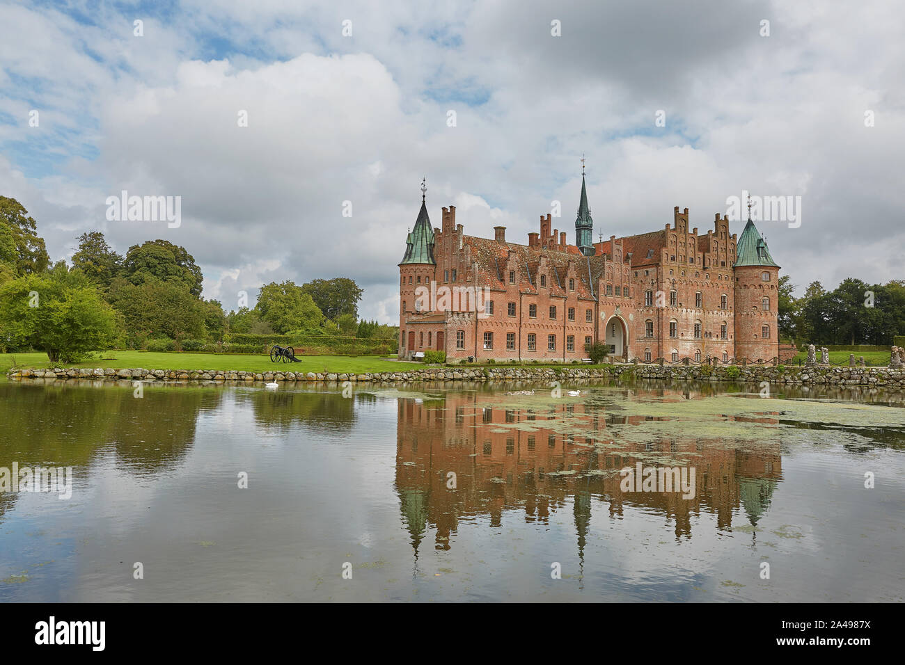 FUNEN, DENMARK - SEPTEMBER 17, 2017: Egeskov Castle is Europe's best ...