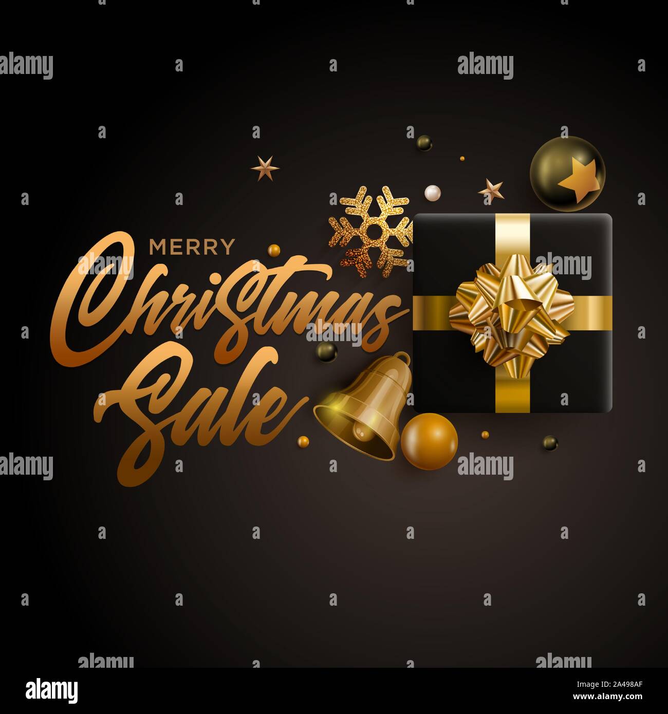 Chrstmas sale graphic design template. Vector illustration. Elements ...