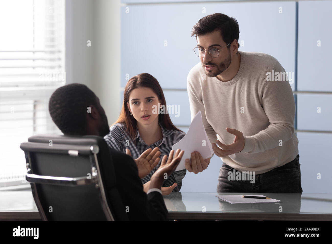 Unhappy banking customer hi-res stock photography and images - Alamy