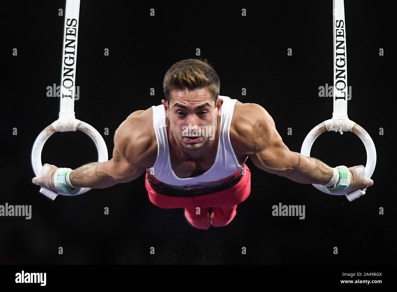 Stuttgart, Germany. 12th Oct, 2019. IBRAHIM COLAK from Turkey competes ...