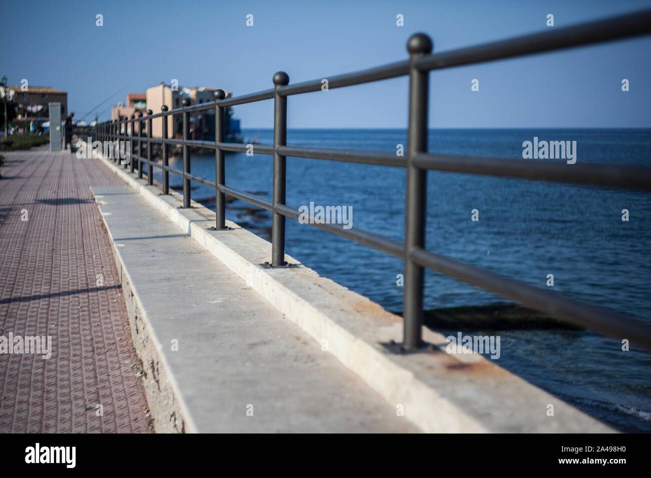 Railing on the sea Stock Photo - Alamy