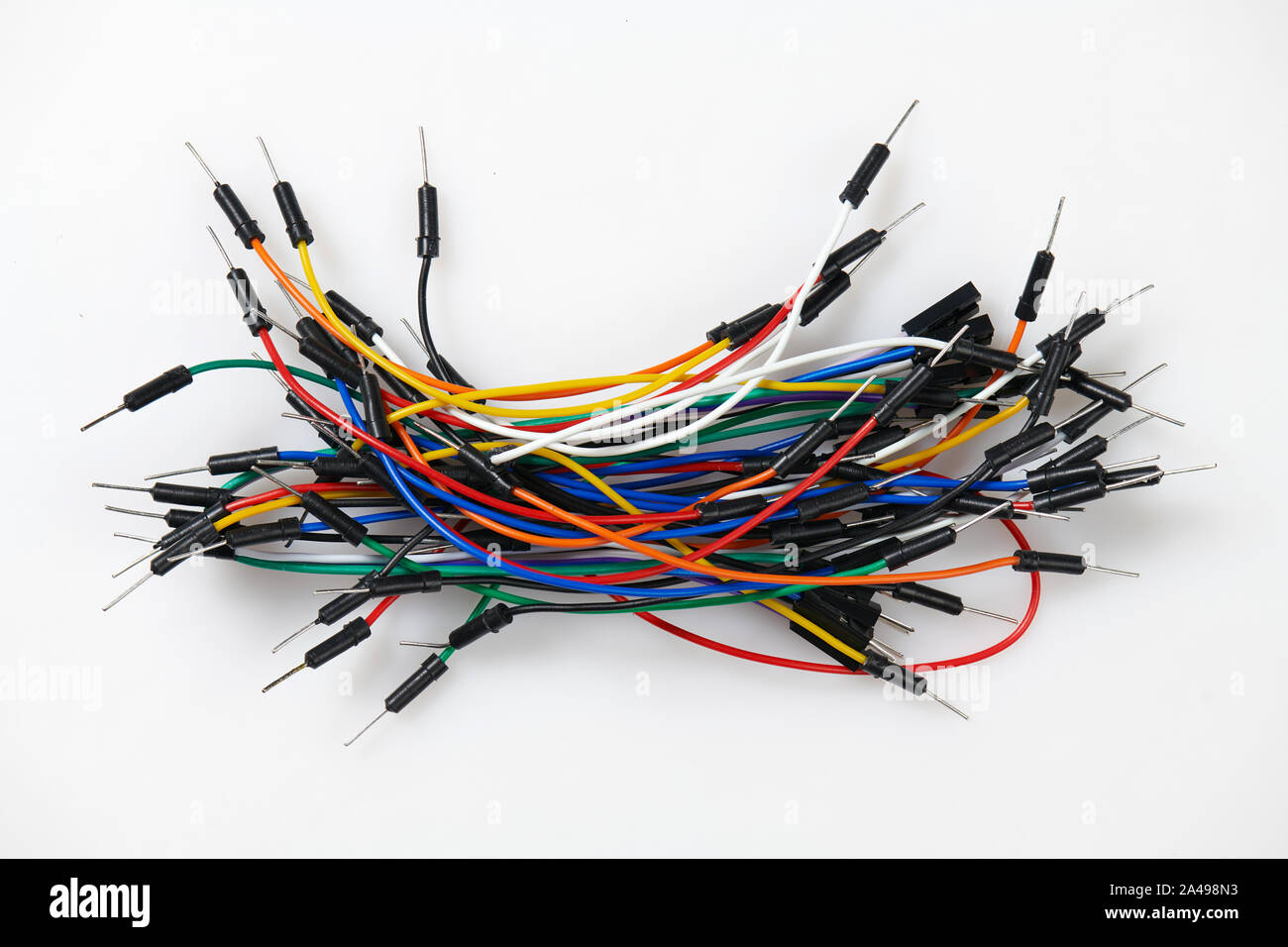 closeup of wires for creating electronic component, unit, part, radio ...