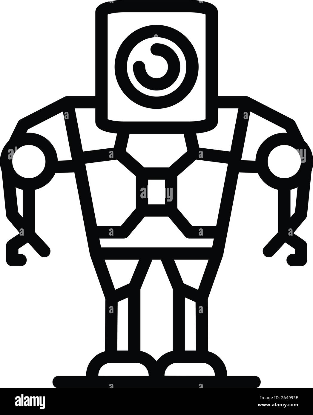Android robot icon, outline style Stock Vector Image & Art - Alamy