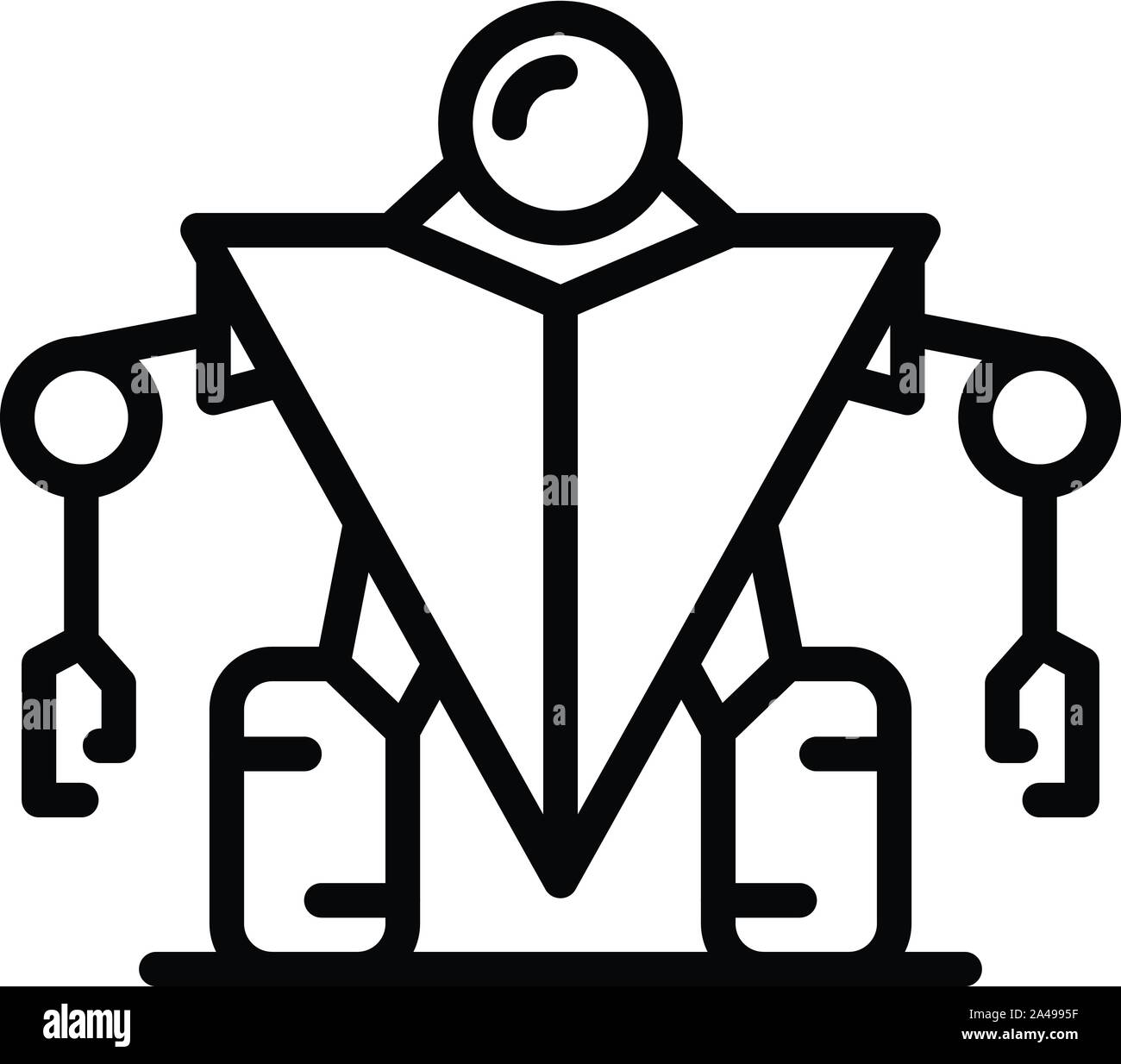 Guard robot icon, outline style Stock Vector Image & Art - Alamy
