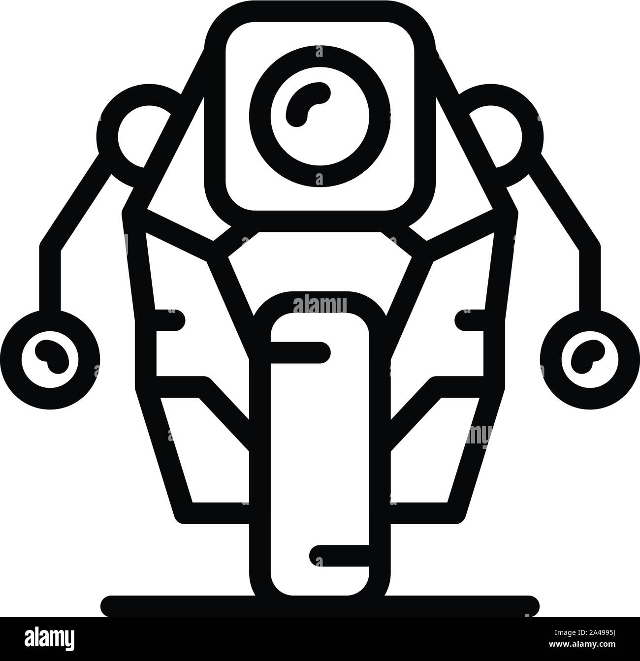 Future robot icon, outline style Stock Vector Image & Art - Alamy