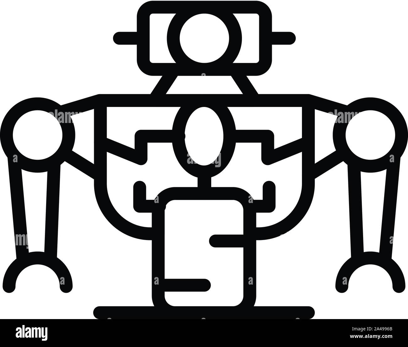 Toy robot icon, outline style Stock Vector Image & Art - Alamy