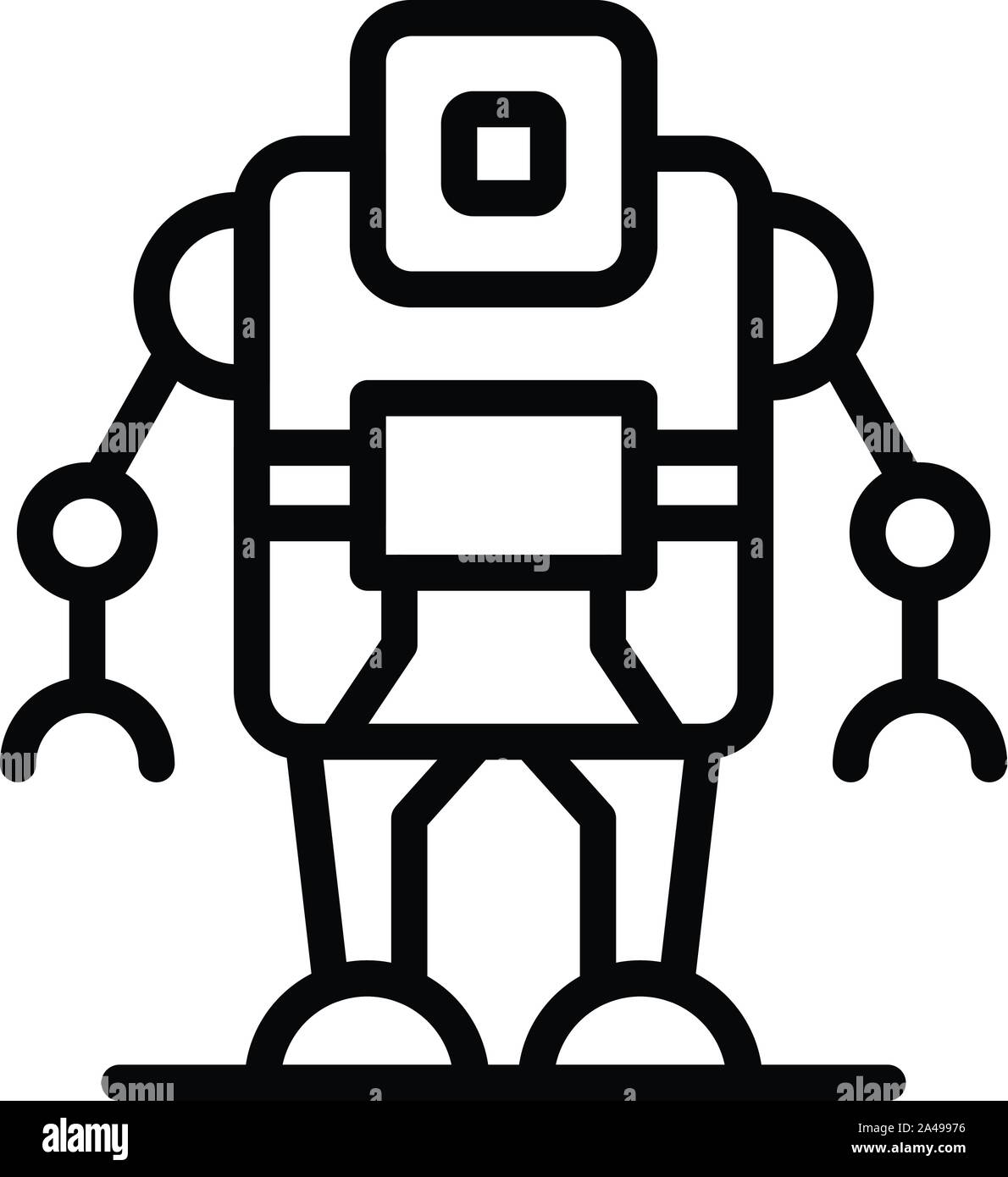 Computer robot icon, outline style Stock Vector Image & Art - Alamy