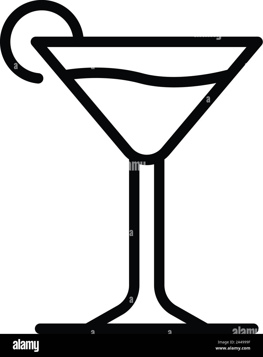 Cocktail glass icon, outline style Stock Vector Image & Art - Alamy