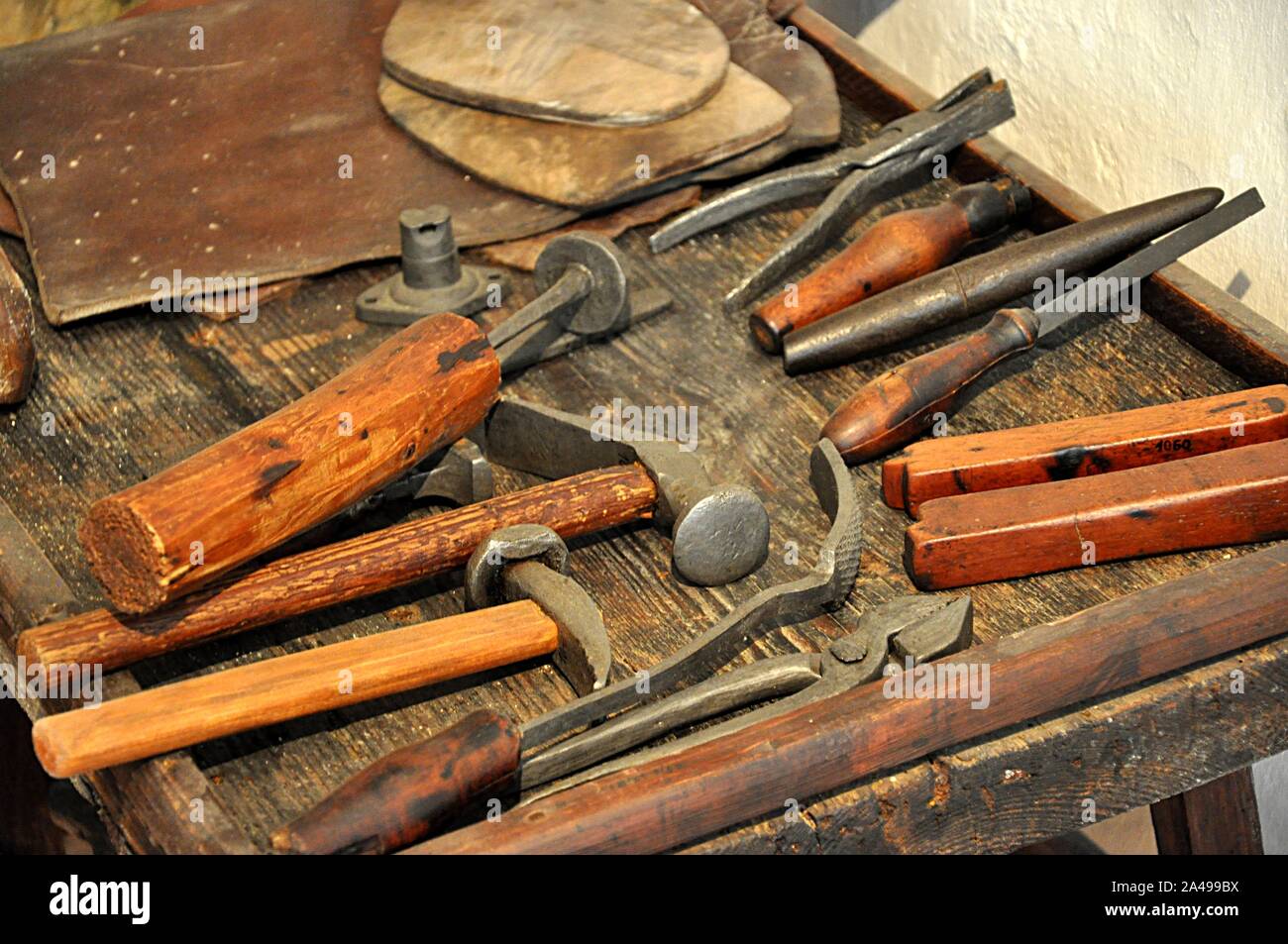 old tools and table Stock Photo - Alamy
