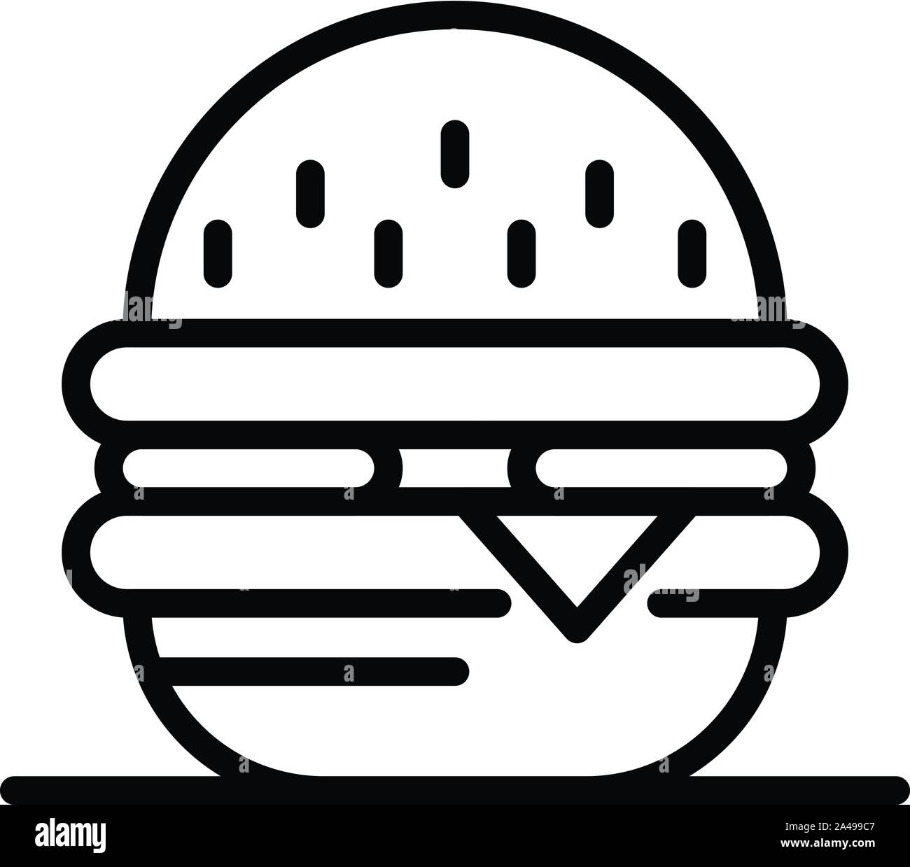 American burger icon, outline style Stock Vector Image & Art - Alamy