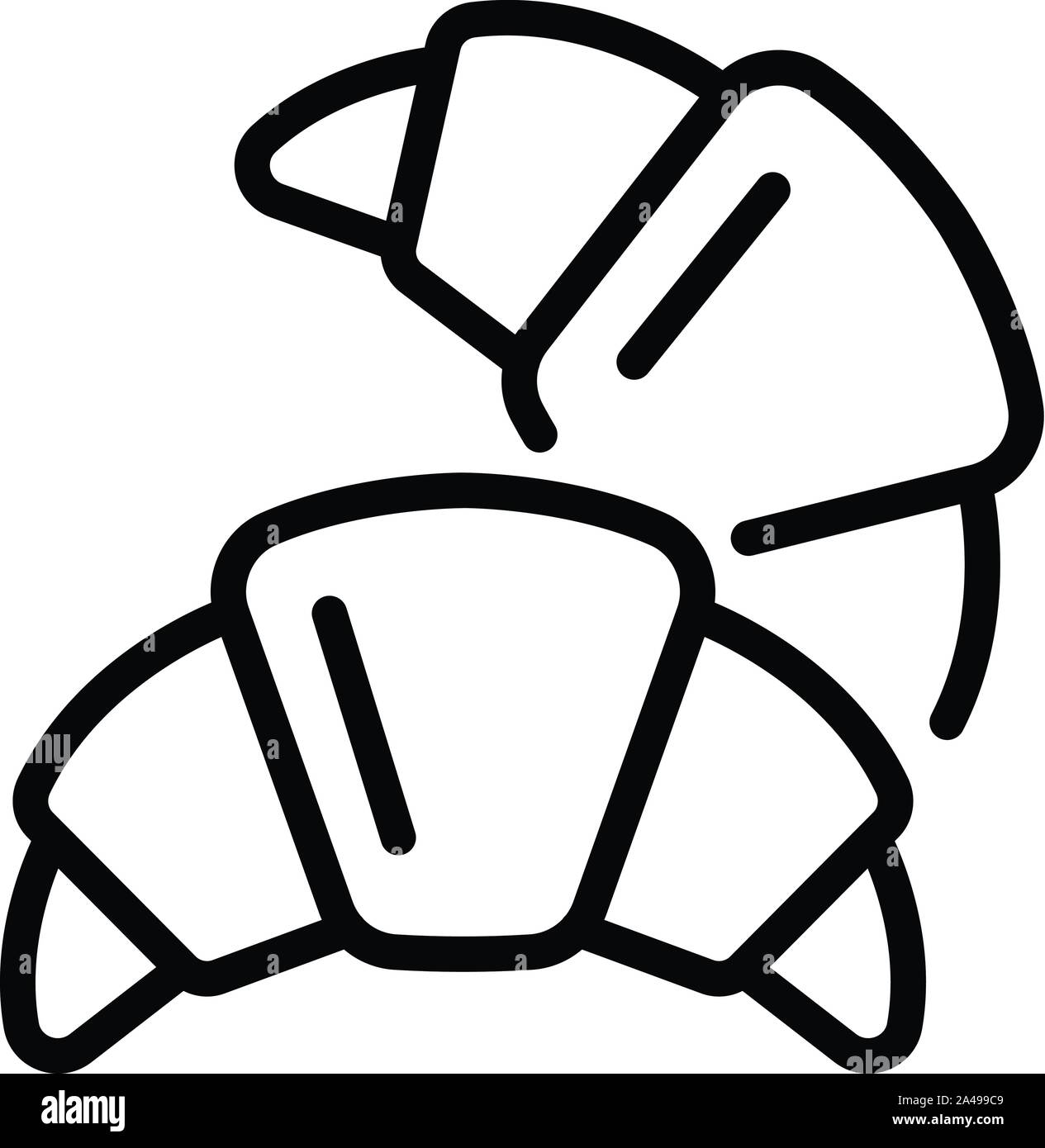 Croissant icon, outline style Stock Vector Image & Art - Alamy