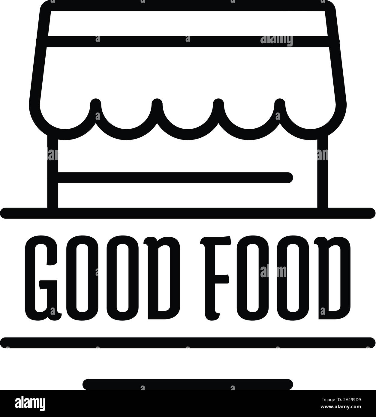 Good food logo, outline style Stock Vector Image & Art - Alamy
