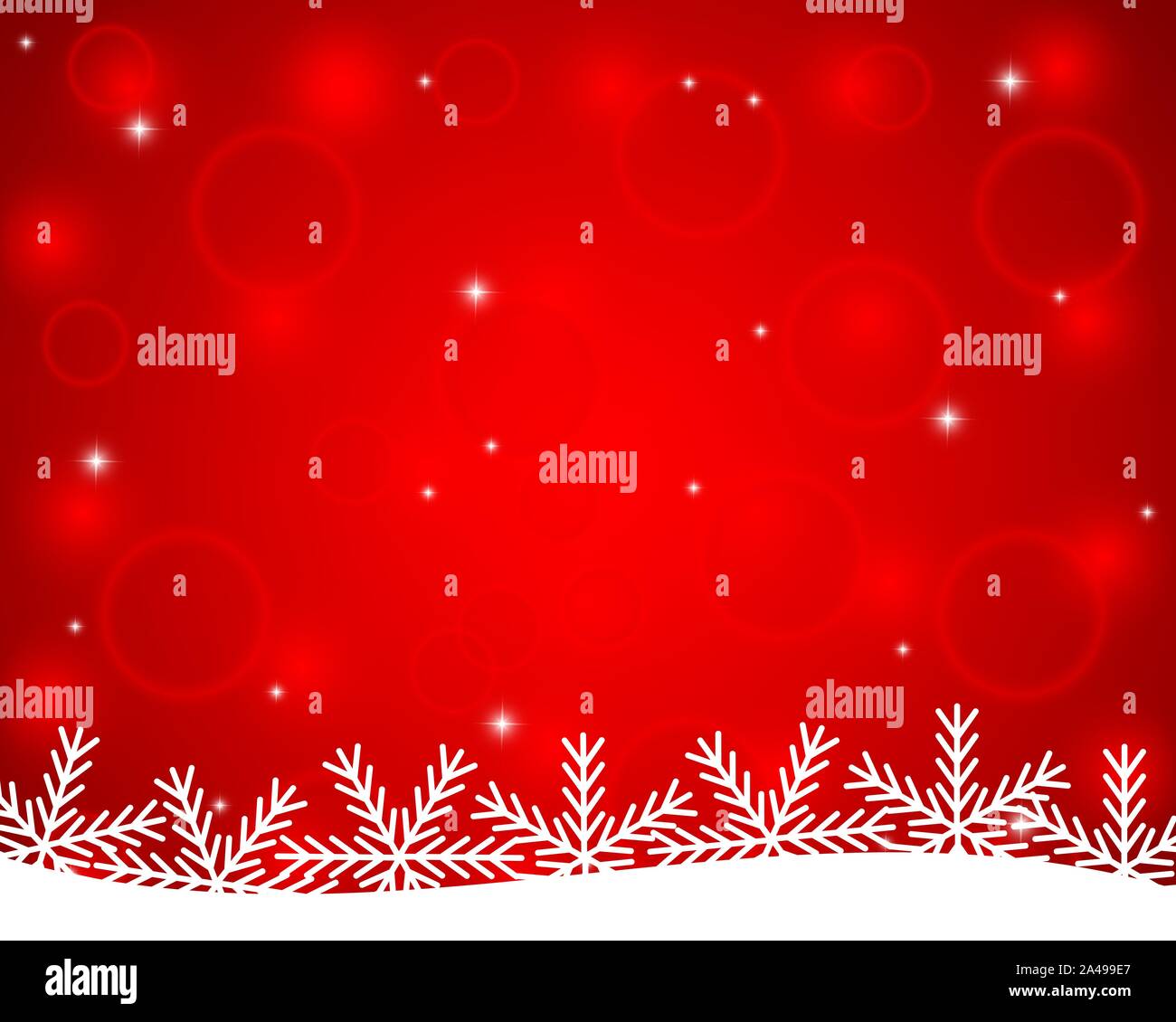 Christmas red shiny background with snowflakes and stars Stock Vector ...