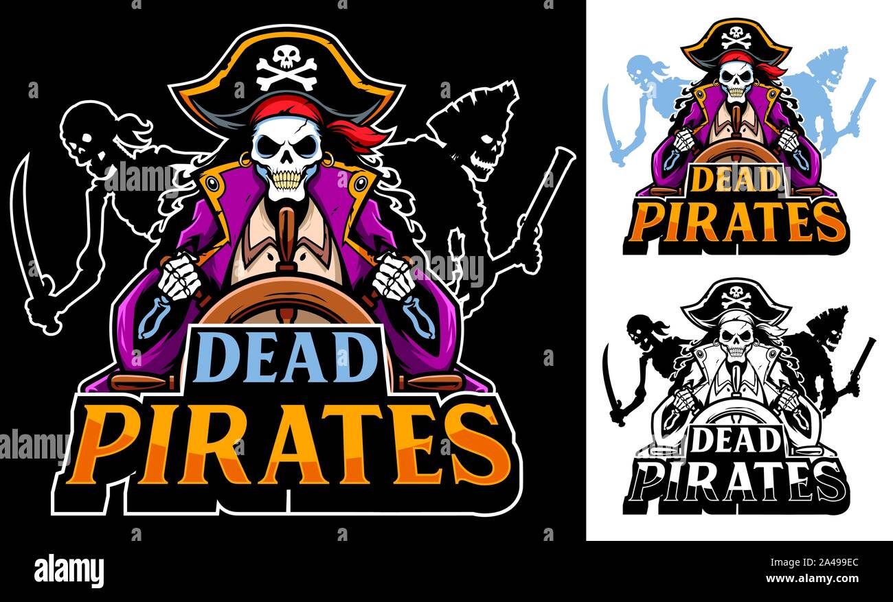 Dead Pirates Mascot Stock Vector Image & Art - Alamy
