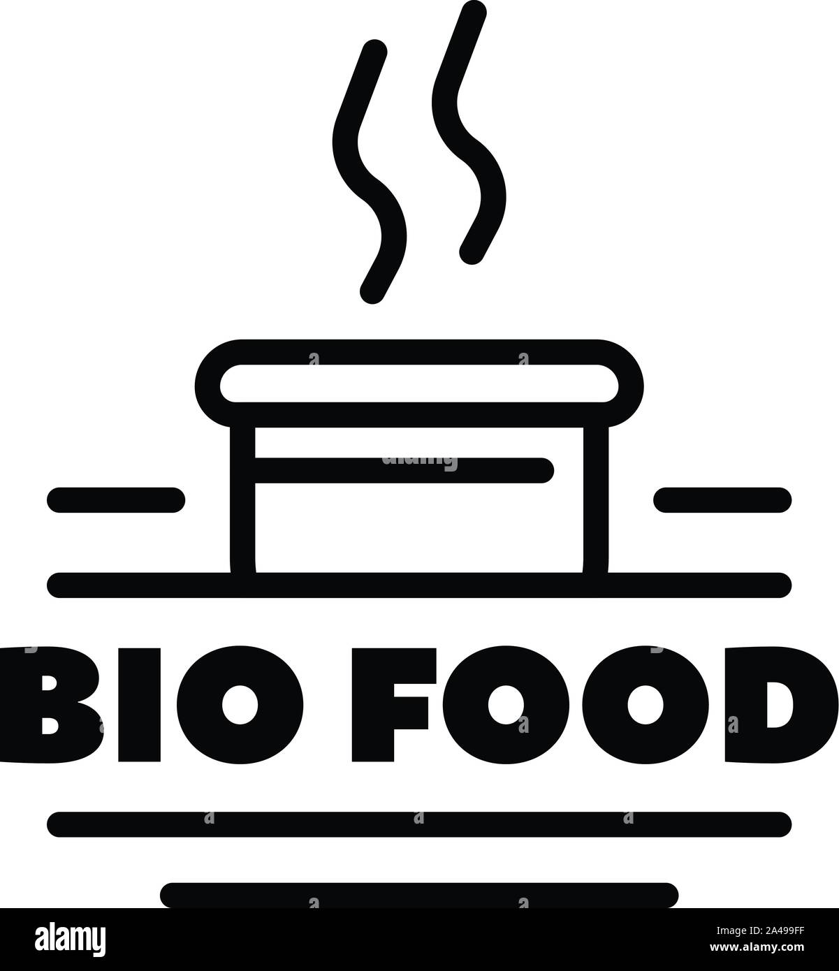 Bio food logo, outline style Stock Vector Image & Art - Alamy