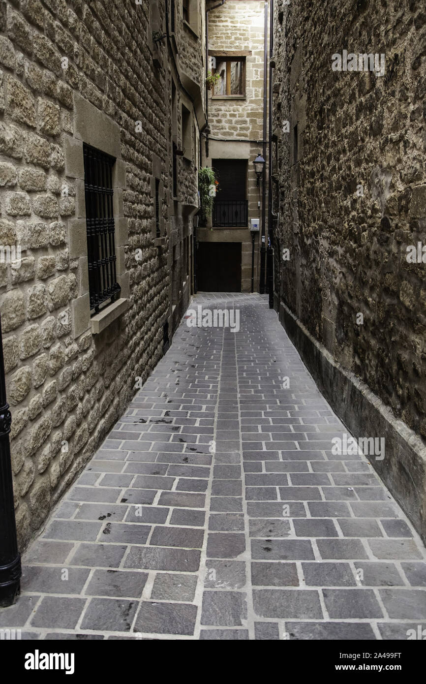 Old alley in a village, detail of architecture and history Stock Photo ...