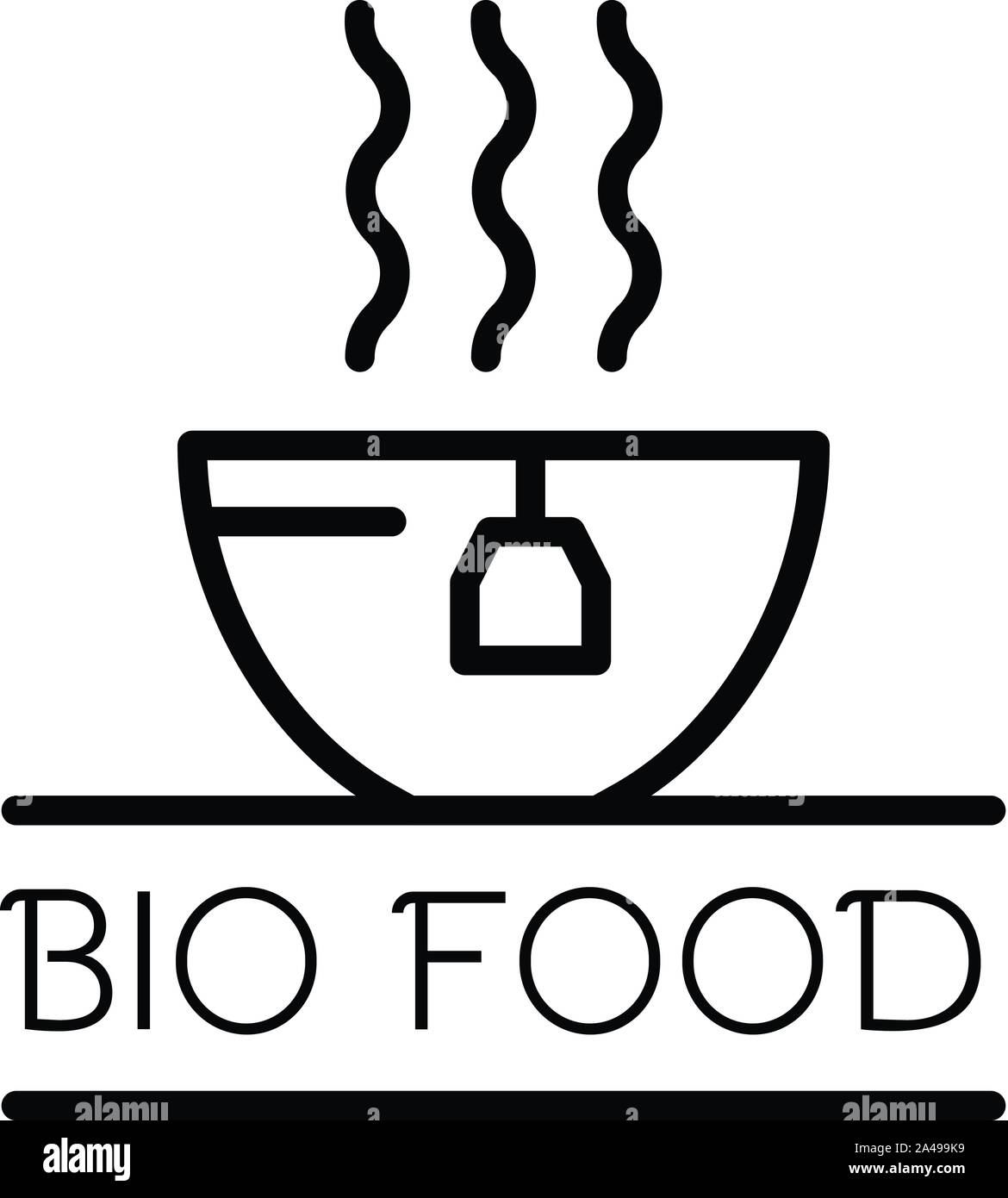 Bio food logo, outline style Stock Vector Image & Art - Alamy