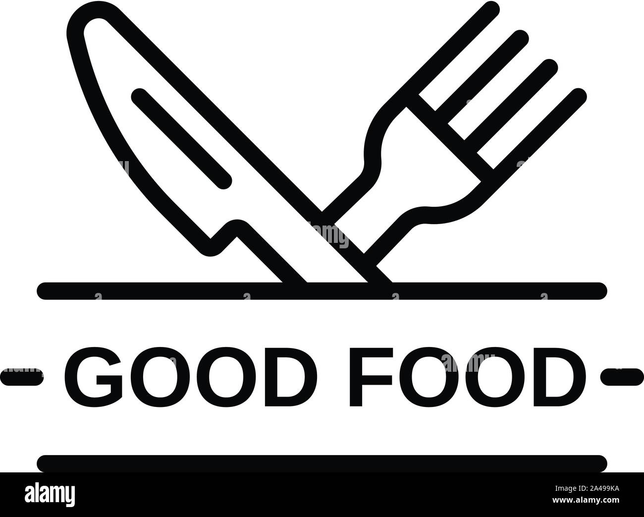 Good food logo, outline style Stock Vector Image & Art - Alamy