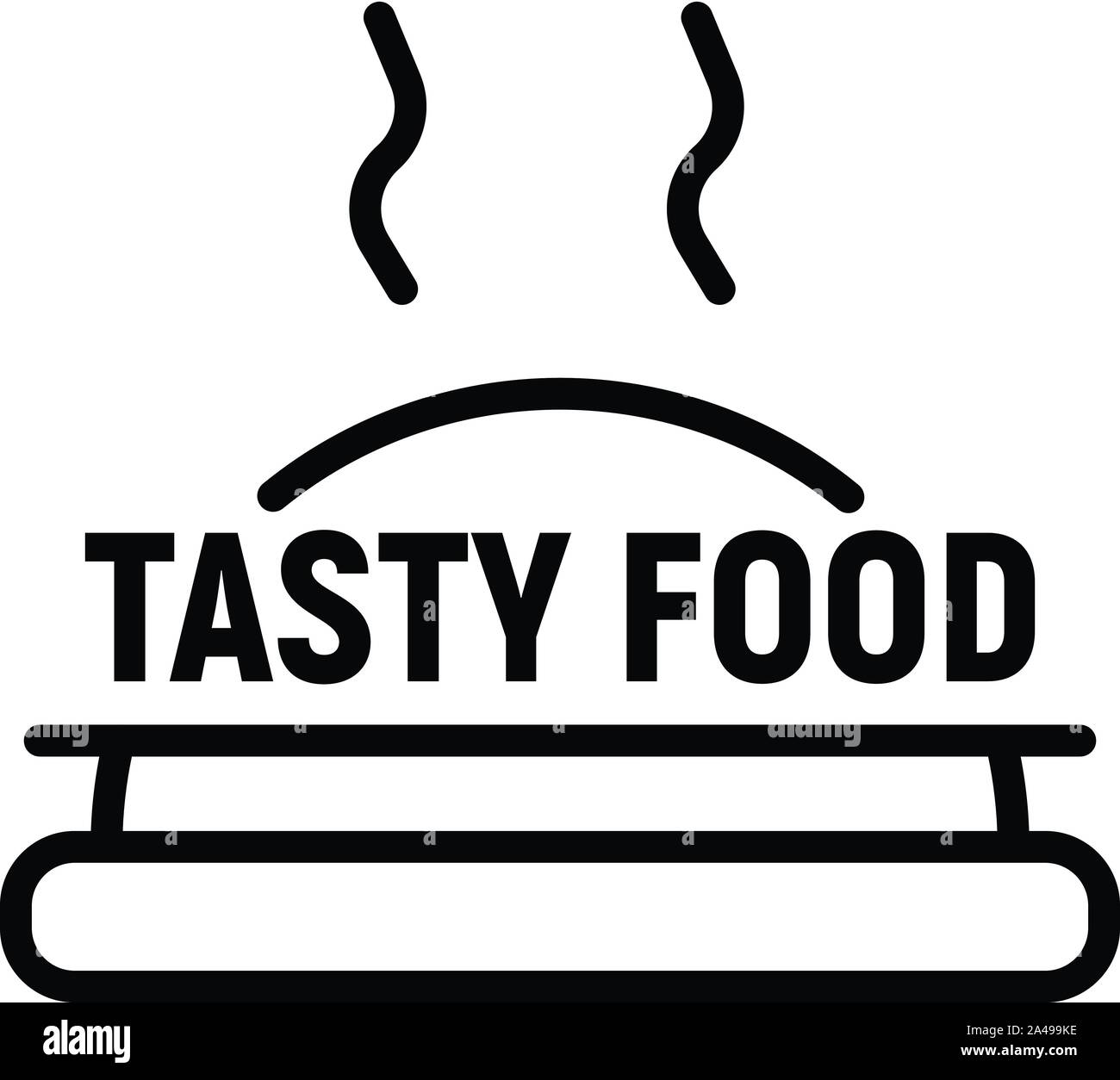 Tasty love food logo Black and White Stock Photos & Images - Alamy
