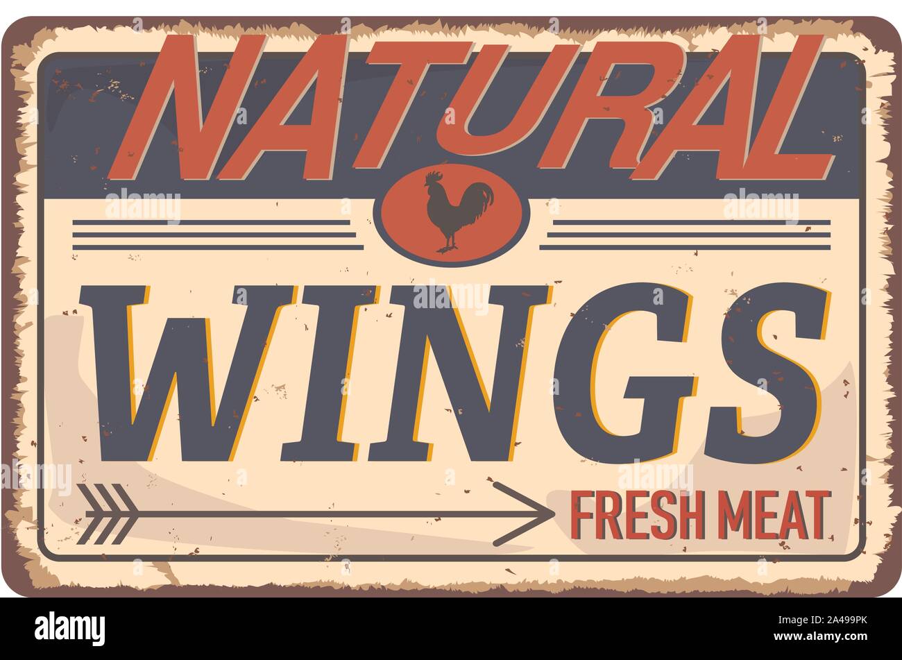 Chicken Wings Menu Logo Emblem Vintage Tag on a white Background Stock ...