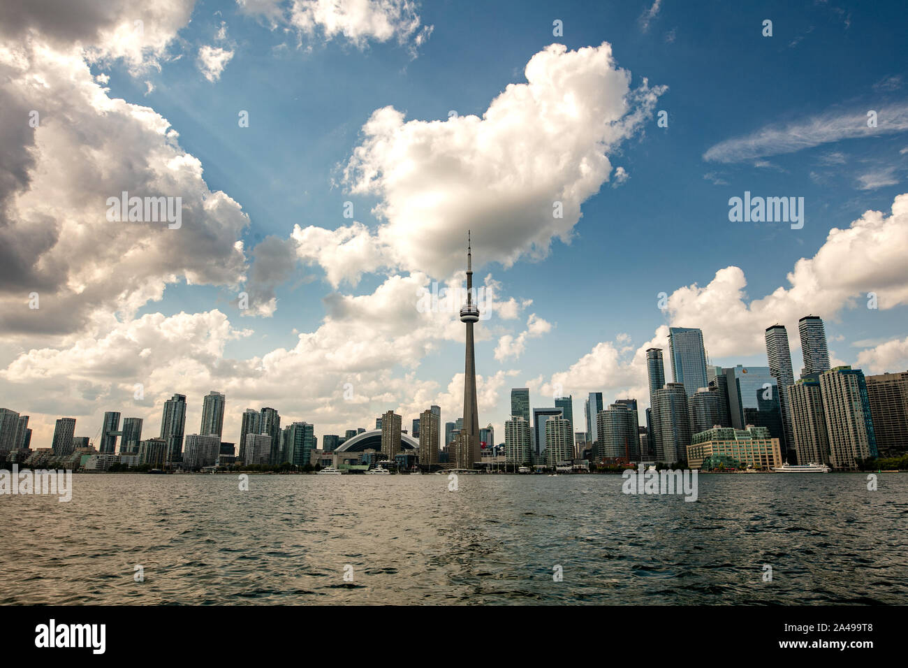 The skyline of Toronto, a view from the lake side - Toronto, Ontario ...