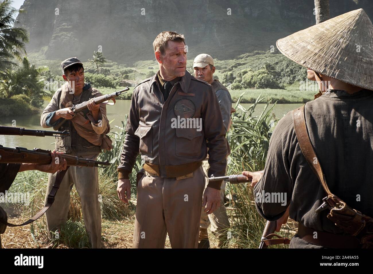 AARON ECKHART in MIDWAY (2019), directed by ROLAND EMMERICH. Credit ...