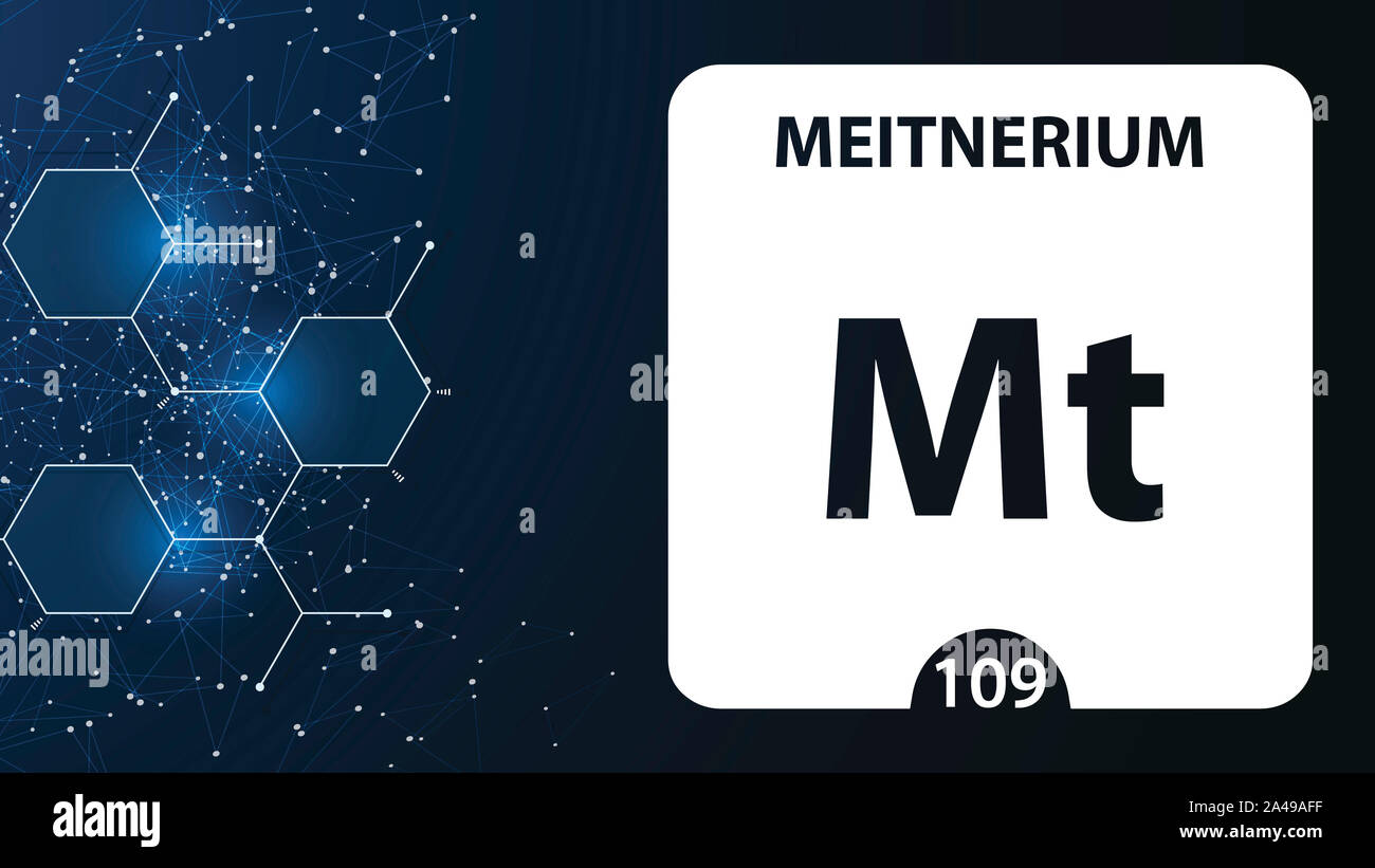 Meitnerium 109 element. Alkaline earth metals. Chemical Element of ...