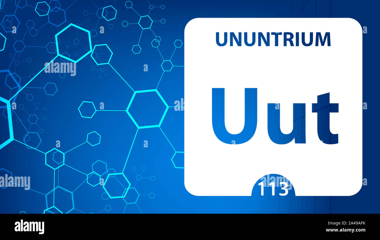 Ununtrium 113 element. Alkaline earth metals. Chemical Element of ...