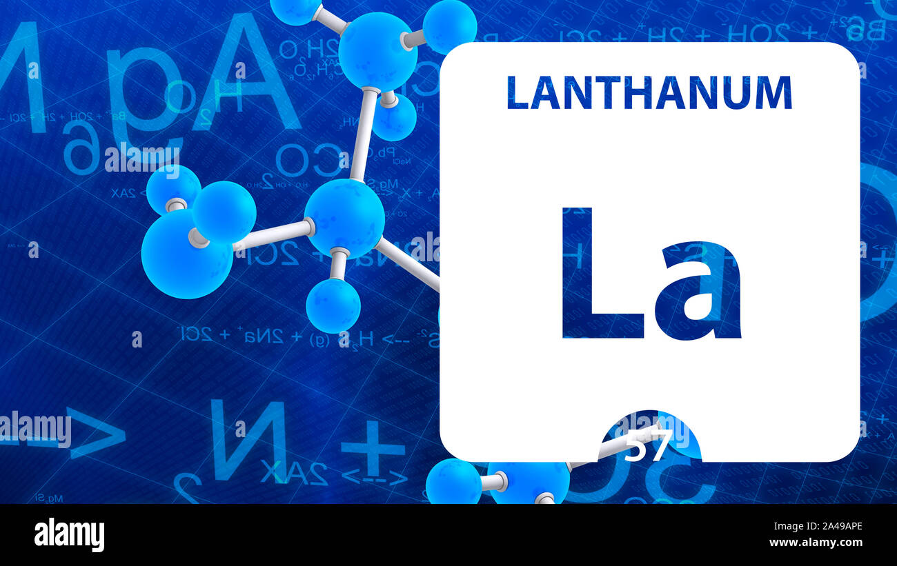 Lanthanum 57 element. Alkaline earth metals. Chemical Element of ...