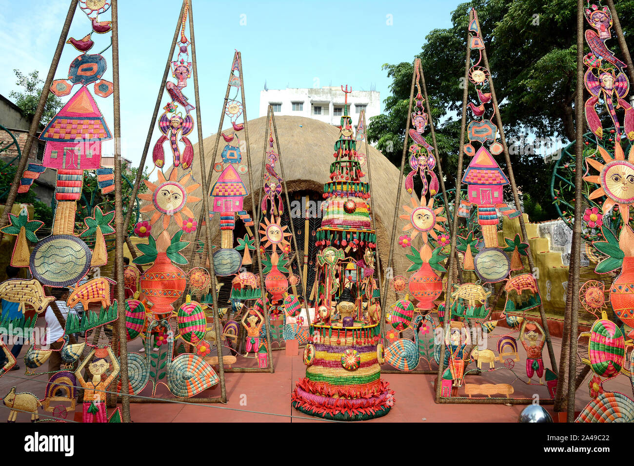 Decoration of Durga Puja Stock Photo - Alamy