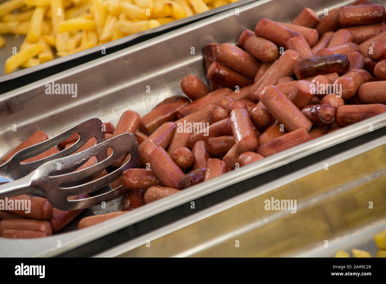 Full pan of Wurstel 10 Stock Photo - Alamy