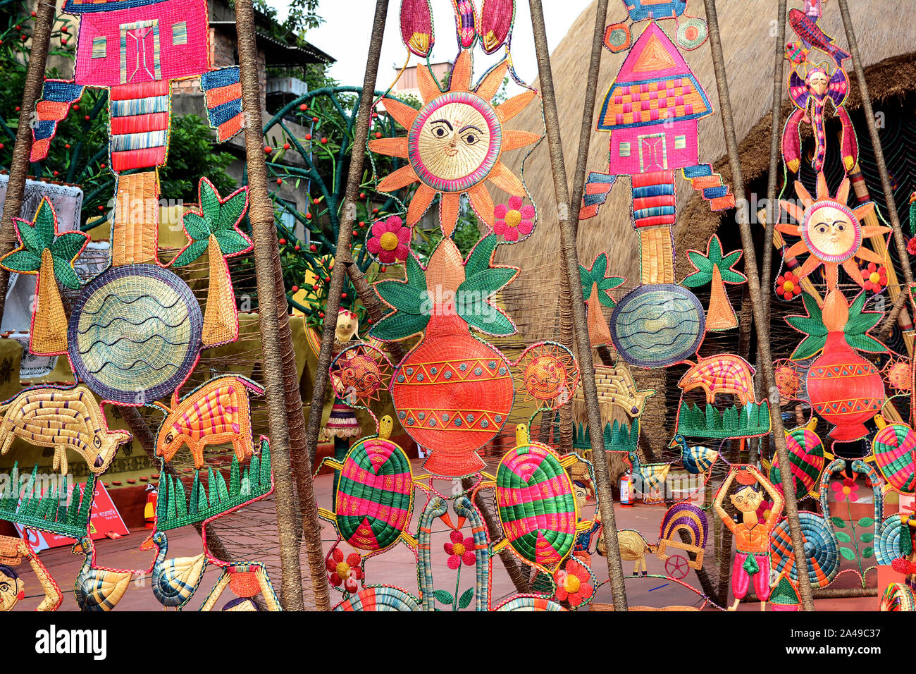 Decoration of Durga Puja Stock Photo - Alamy