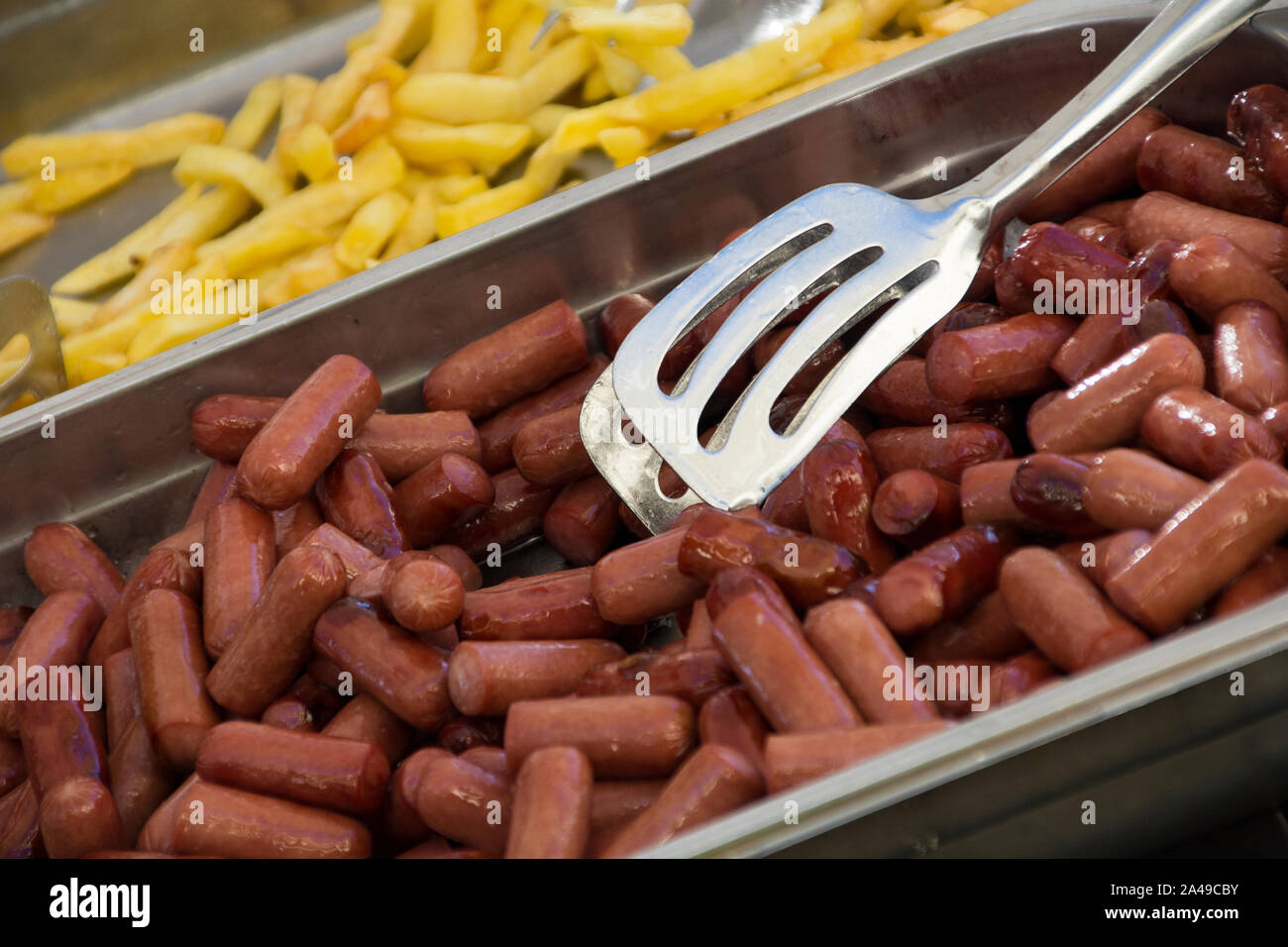 Full pan of Wurstel 8 Stock Photo - Alamy