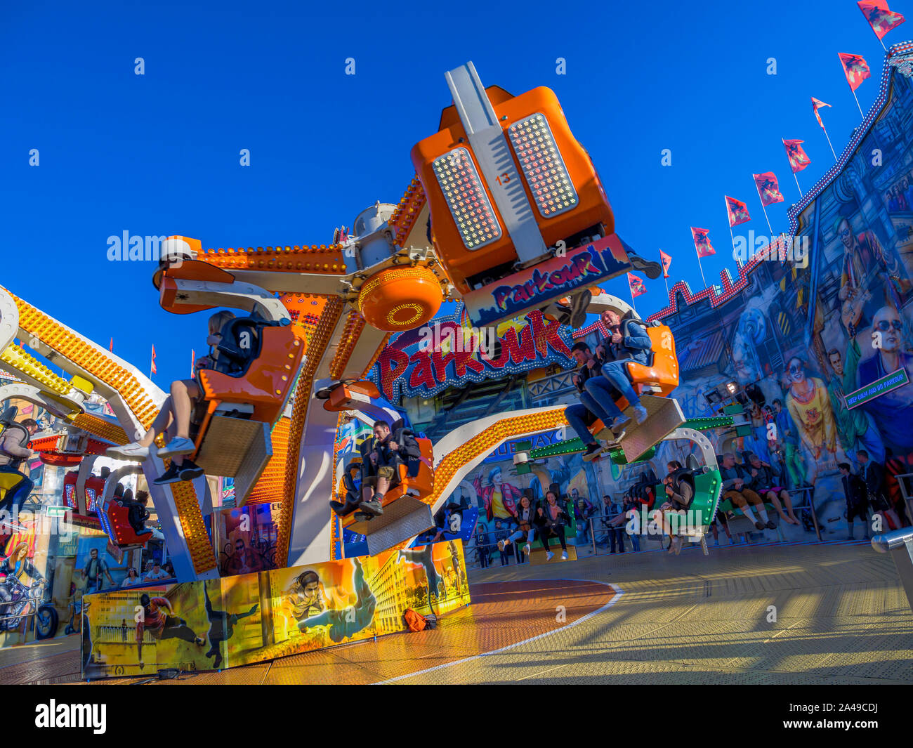 Fun ride on the Oktoberfest, Munich, Upper Bavaria, Bavaria, Germany ...