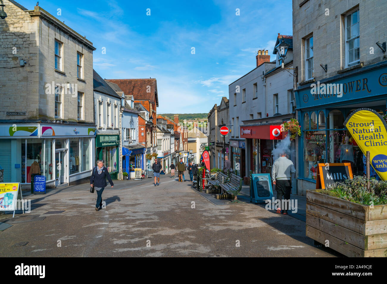STROUD, UK - SEPTEMBER 23, 2019: Situated below the western escarpment ...