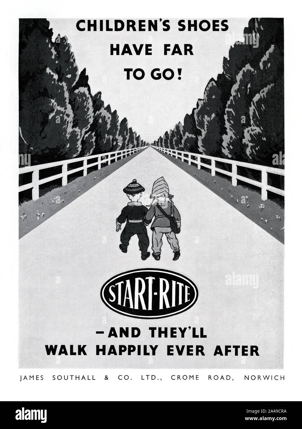 Advert for Start-rite shoes for children, 1951. The shoemaker ...