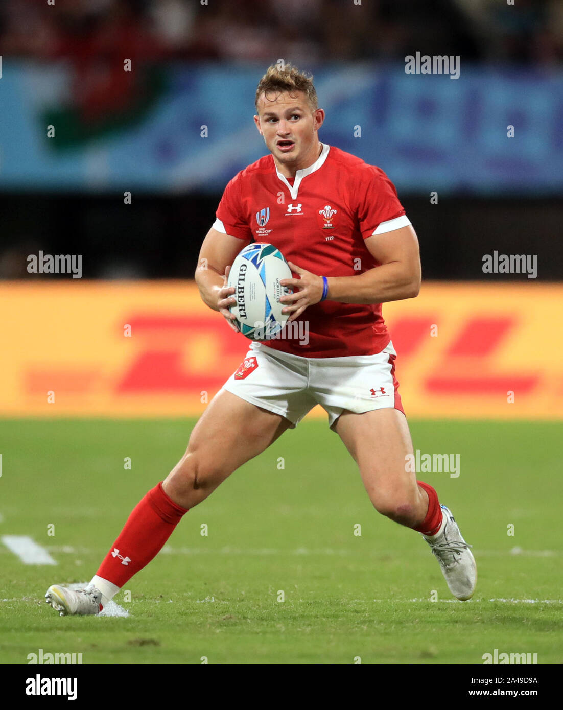 Wales' Hallam Amos during the 2019 Rugby World Cup match at the ...