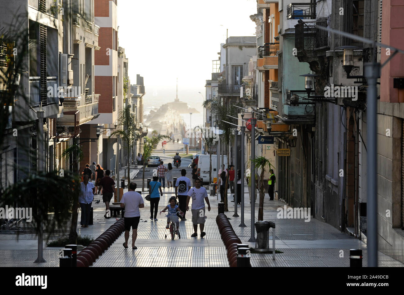 URUGUAY Montevideo, old city at port, view to rio de la plata Stock ...